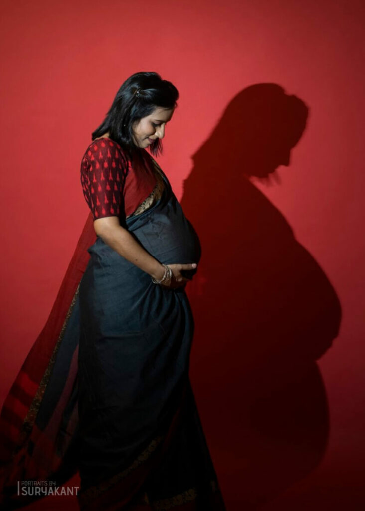 Maternity Photoshoot in Saree - Hyderabad