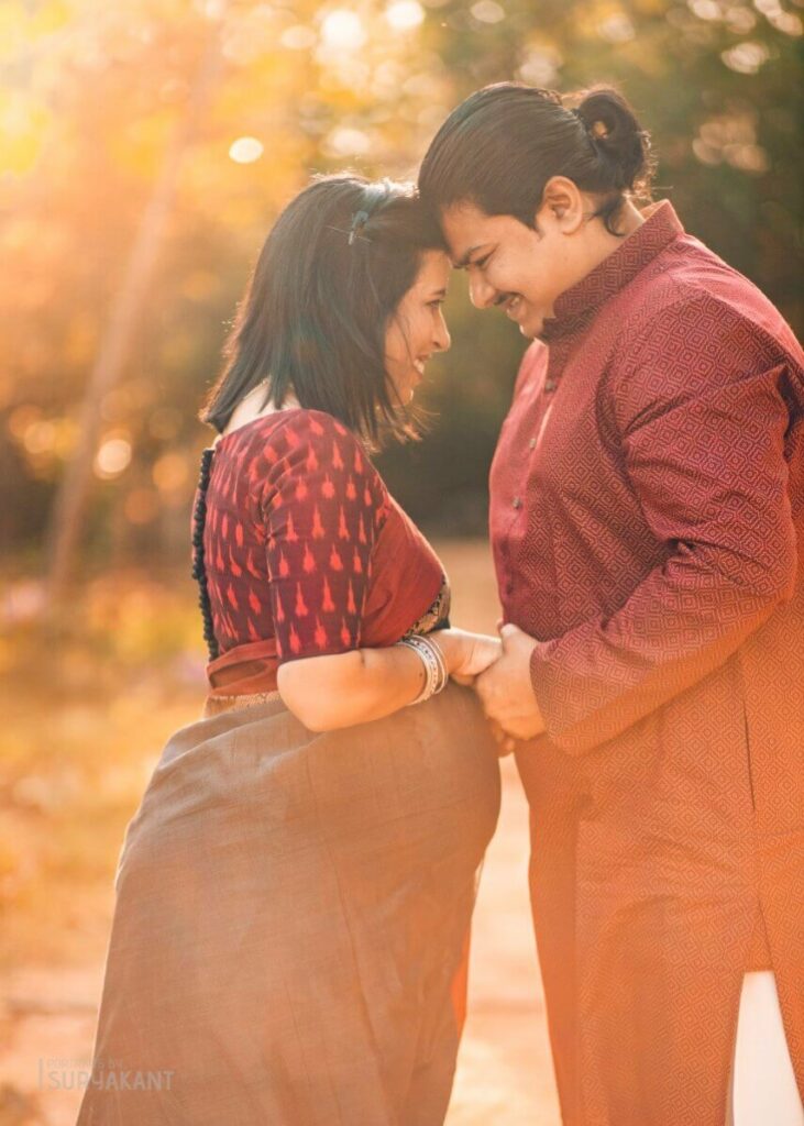 Maternity Photoshoot in Saree - Hyderabad